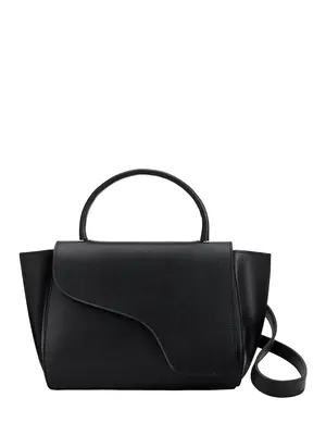 ATP ATELIER Arezzo Saffiano Handbag - Black