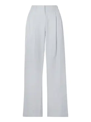 THE ROW The Row Gaugin Pleated Silk Wide-Leg Pants