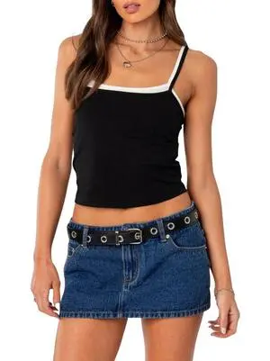 EDIKTED Layered Camisole - Black-and-white