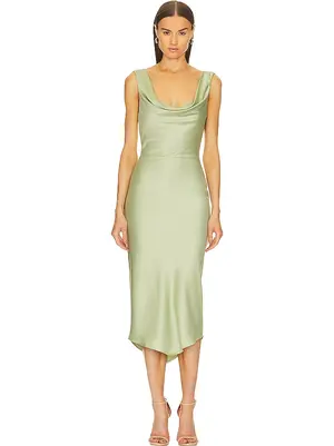 MICHAEL COSTELLO X Kylen Midi Dress - Sage