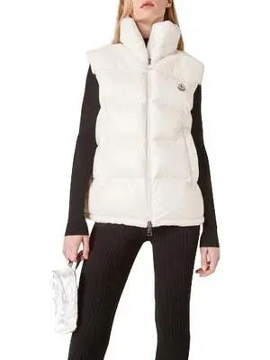 Moncler Lempa Nylon Down Vest - White