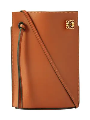 Loewe Dice Pocket Leather Shoulder Bag - Brown