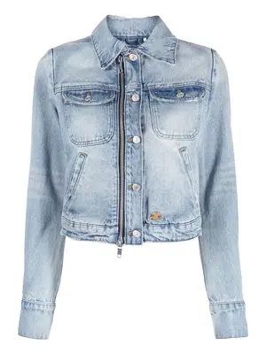 COURREGES Zip-up Denim Jacket - Blue