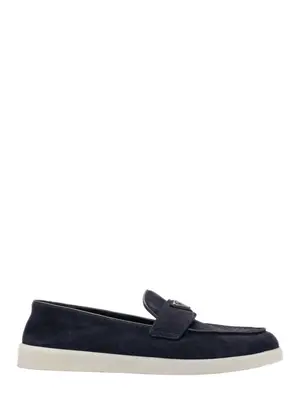 PRADA Prada Triangle-Logo Suede Loafers