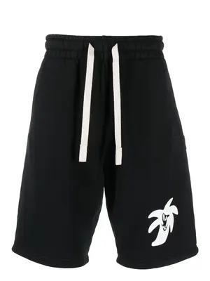 Palm Angels Graphic-print Track Shorts - Black