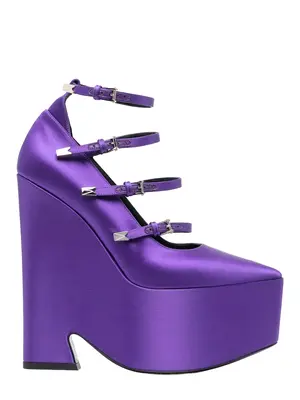 Versace Tempest Strappy Platform Pumps - Purple