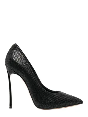 Casadei Blade 120mm Sequin-embellished Pumps - Black