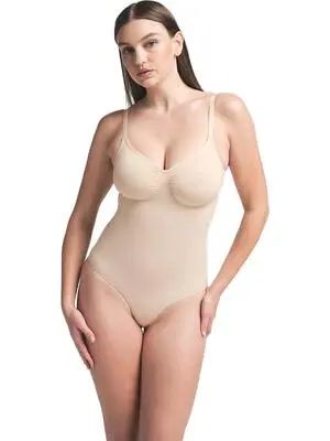 SKIMS Seamless Sculpt Brief Bodysuit - Sand