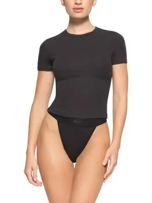 SKIMS Cotton Rib T-shirt - Soot