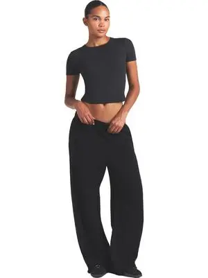 SKIMS Cotton Rib T-shirt - Soot