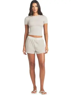 SKIMS Cotton Rib T-shirt - Stone