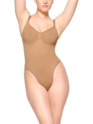SKIMS Seamless Sculpt Thong Bodysuit Ochre