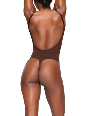 SKIMS Seamless Sculpt Low Back Thong Bodysuit - Cocoa