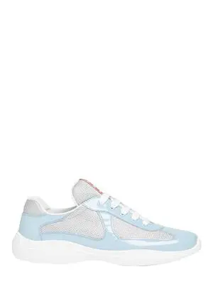 Prada America's Cup Vernice Patent Runner Sneakers Blue