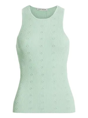 Autumn Cashmere Jacquard-knit Tank - Mint