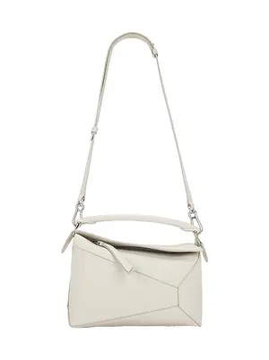 Loewe Loewe Puzzle Edge Small Bag In White Soft White