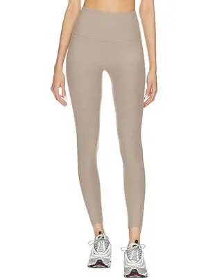 Beyond Yoga Spacedye Caught In The Midi High Waisted Legging In Tan - Birch Heather