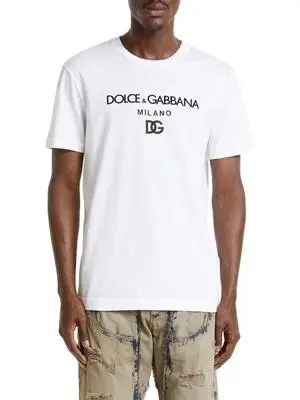 Dolce & Gabbana Dg Embroidered Logo T-shirt - White
