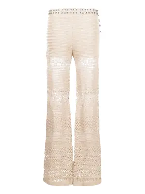 Rabanne High-waisted Trousers - Neutrals