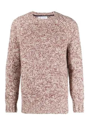 Brunello Cucinelli Crew-neck Chunky-knit Jumper - Red