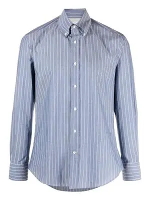 BRUNELLO CUCINELLI Striped Button-up Cotton Shirt