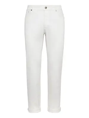 Brunello Cucinelli Straight-leg Denim Jeans - White