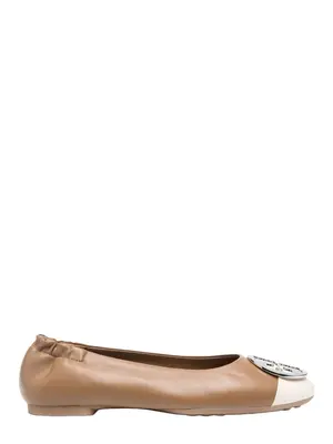 Tory Burch Claire Cap-toe Ballerina Shoes - Brown