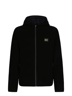 Dolce & Gabbana Logo-plaque Hooded Jacket - Black