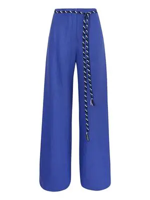 Loro Piana Antigua Linen-twill Trousers - Blue