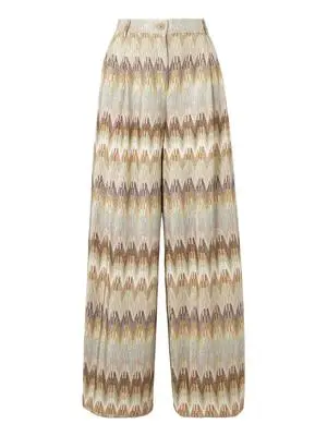 Missoni Metallic Crochet-knit Straight-leg Pants - Multi