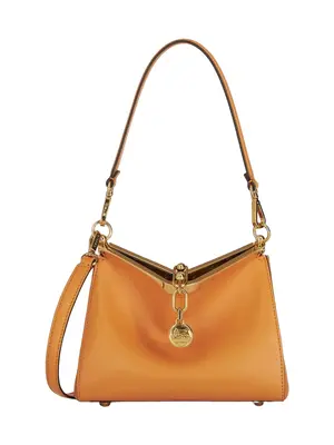 Etro Vela Leather Shoulder Bag - Orange