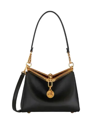 Etro Vela Leather Shoulder Bag - Black
