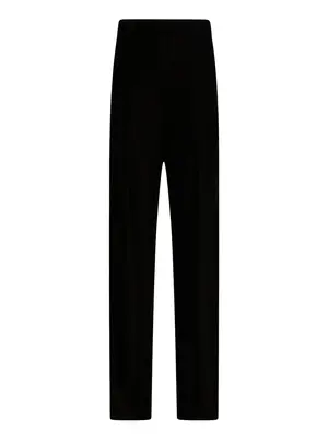 Etro Velvet Straight-leg Trousers - Black