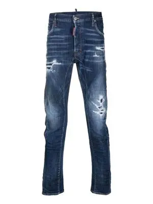 Dsquared2 Ripped Slim-fit Jeans - Blue