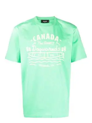 Dsquared2 Logo-print Cotton T-shirt - Green