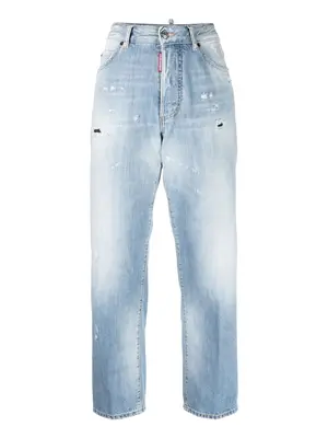 DSQUARED2 Dsquared2 Bleached-Wash Cropped Jeans