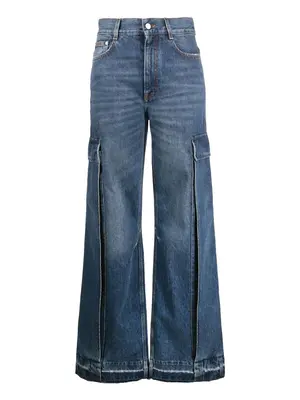 Stella McCartney Wide-leg Cargo Jeans - Blue