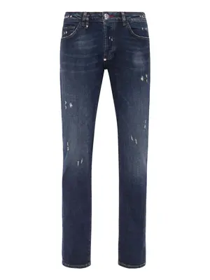 Philipp Plein Distressed Skinny Jeans - Blue
