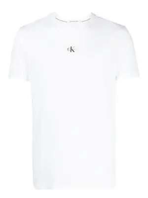 Calvin Klein Logo-print Cotton T-shirt - White