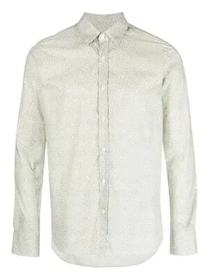 CANALI Floral-print Long-sleeve Shirt