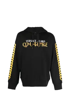 Versace Logo-print Hoodie - Black