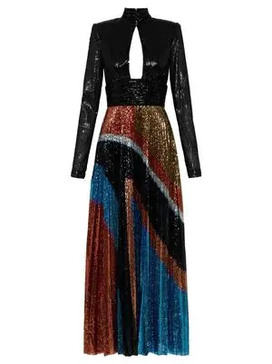 Rebecca Vallance Arizona Sequin-detail Midi Dress - Black