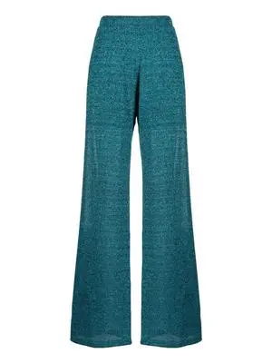 Amen Lurex Wide-leg Trousers - Blue