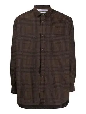 WHITE MOUNTAINEERING Checked- Jacquard Long-sleeve Shirt - Brown
