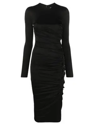 Versace X Dua Lipa Cut-out Midi Dress - Black