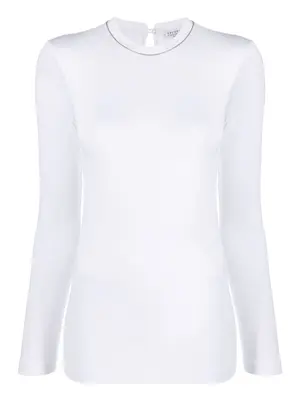 BRUNELLO CUCINELLI Brunello Cucinelli Monili-Embellished Knit Top