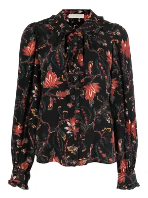 Ulla Johnson Philipa Floral-print Blouse - Black