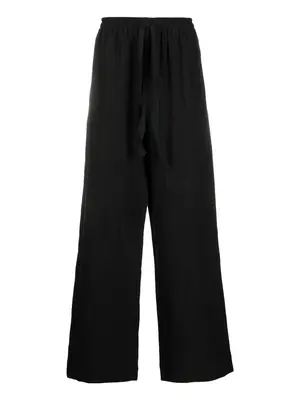 Commas Mid-rise Wide-leg Trousers - Black