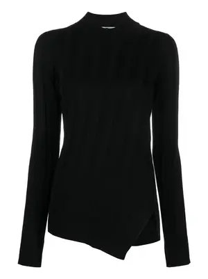 Stella McCartney Asymmetric-hem Knit Jumper - Black
