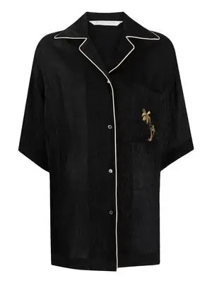 Palm Angels Soireé Logo-embroidered Shirt - Black